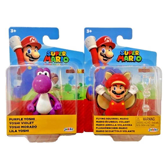 Toys | Purple Yoshi Flying Squirrel Mario Super Mario Jakks Pacific 25 ...